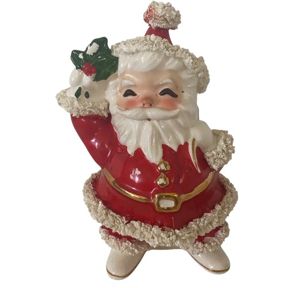 napco | Holiday | Vintage Napco Spaghetti Santa Claus Planter 8 Candy ...